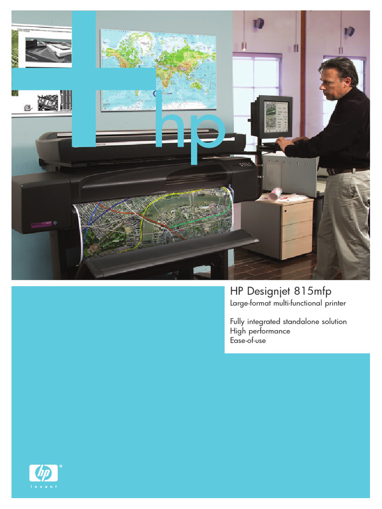 HP Plotter Designjet 815 MFP | PDF | Image Scanner | Printer (Computing)