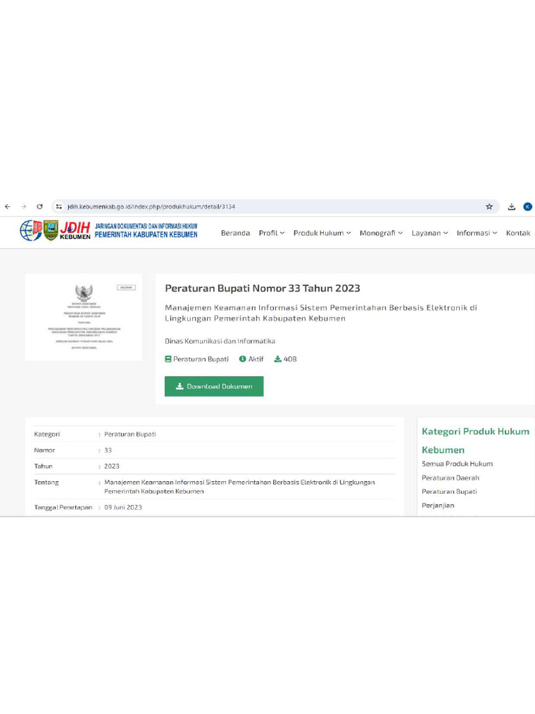 LVL 2 Sosialisasi Perbup Nomor 33 Tahun 2023 | PDF