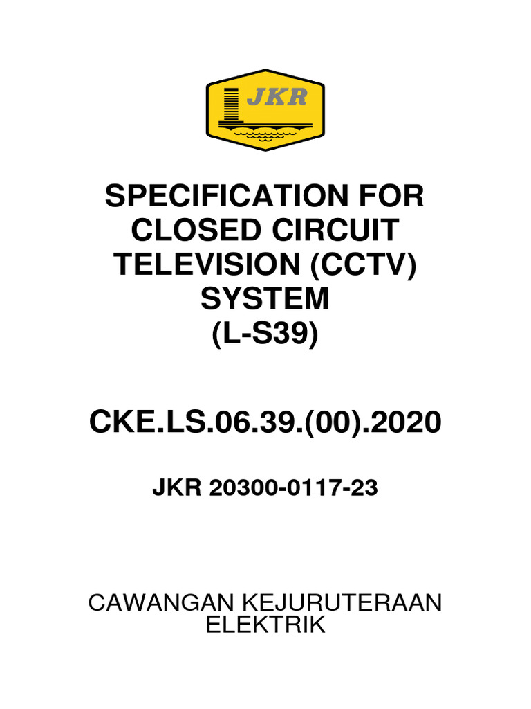 L-S39 - Specification For Closed Circuit Television (CCTV) System | PDF | Field Of View | Camera ...