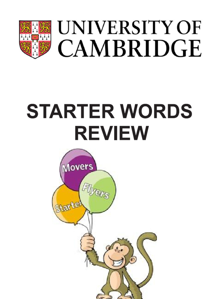 Starters Words | PDF
