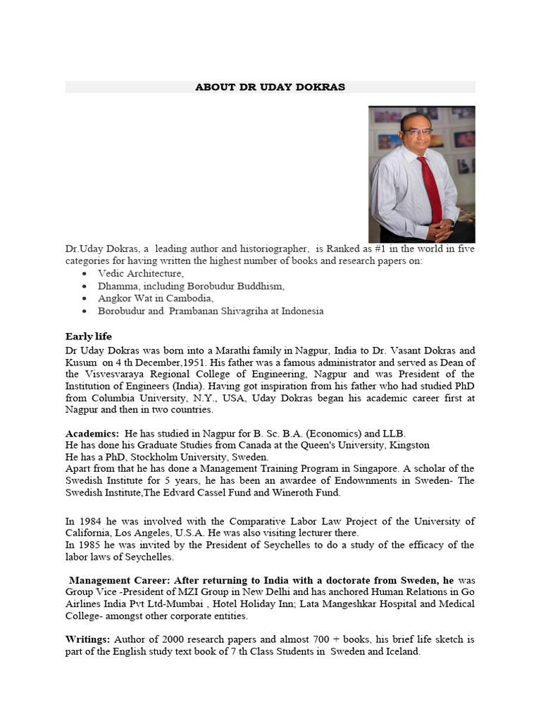 About DR Uday Dokras Wiki | PDF | Religion & Spirituality