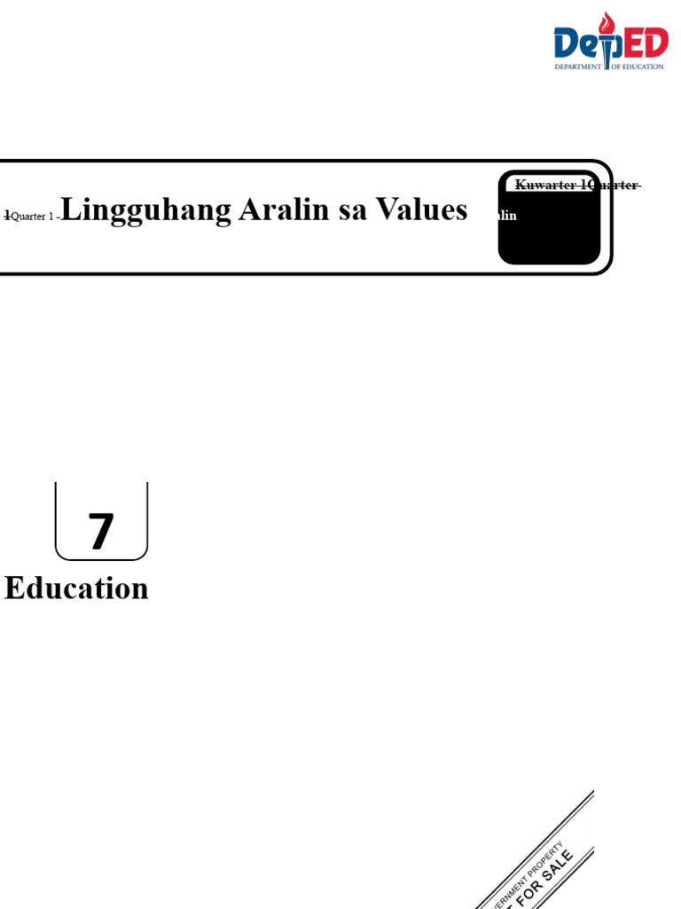 Values Education 7 - Lesson 2 - Week 2 | PDF