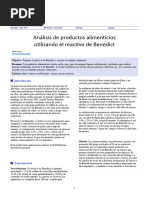 Prueba de Benedict: Procedimiento y Análisis | PDF | Carbohidratos ...