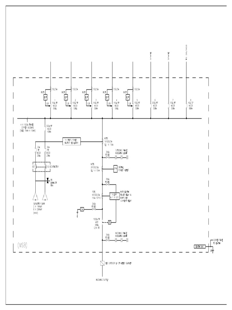 10-8-24 Pub Energy 3@ - Single Line Diagram For 1000A MSB | PDF