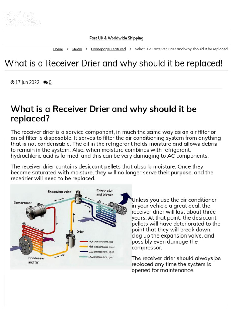 What Is A Receiver Drier and Why Should It Be Rep | PDF ...