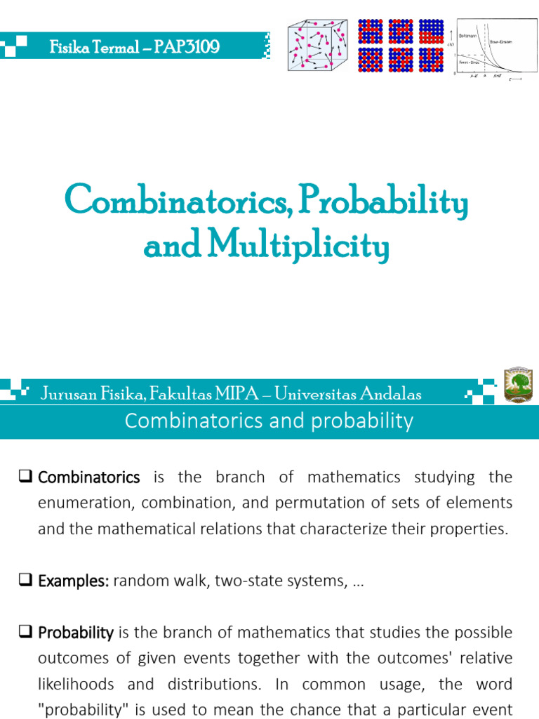 Combinatorics, Probability and Multiplicity | PDF | Probability | Combinatorics