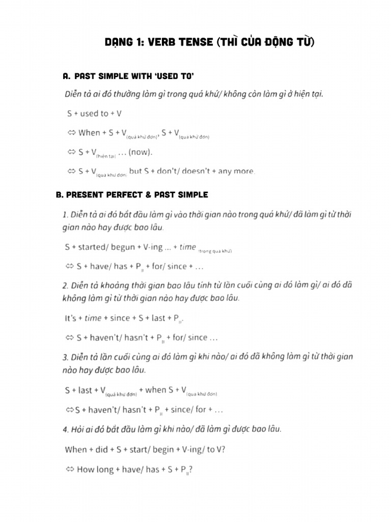 D NG Verb Tense - TH | PDF | Linguistic Typology | Languages