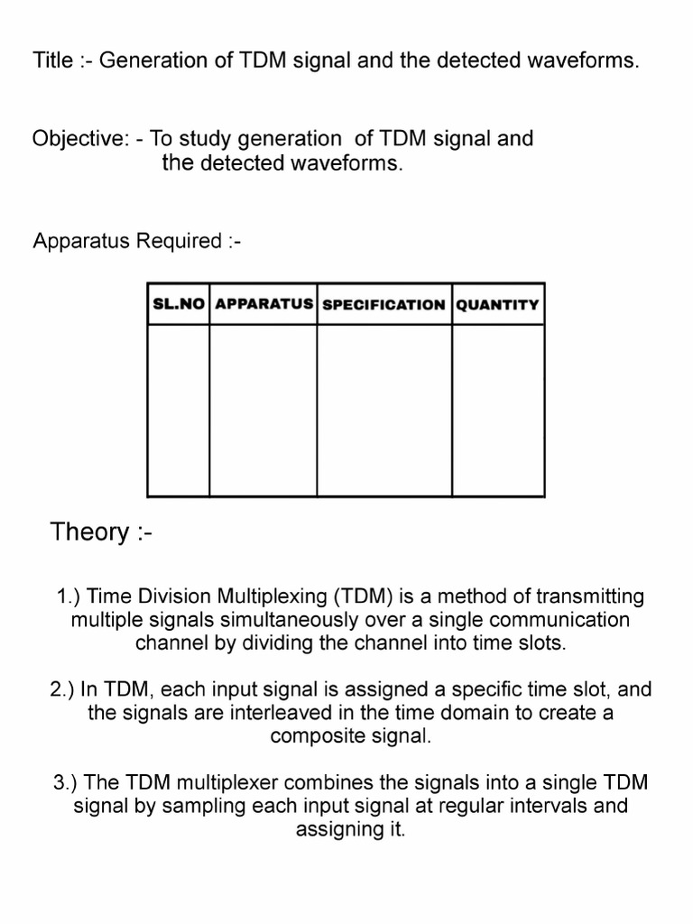 TDM... BY.... Nayan & Bishnu | PDF | Electronic Engineering | Electronics