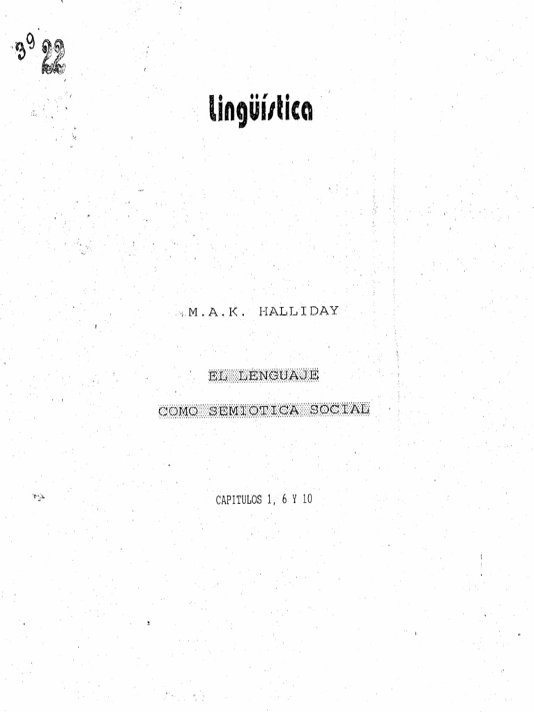 Halliday El Lebguaje | PDF