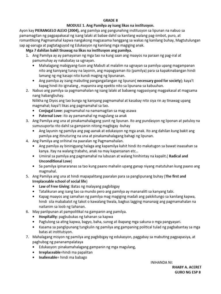 1stQ 1mod pamilyaNaturalNaInstitusyon | PDF