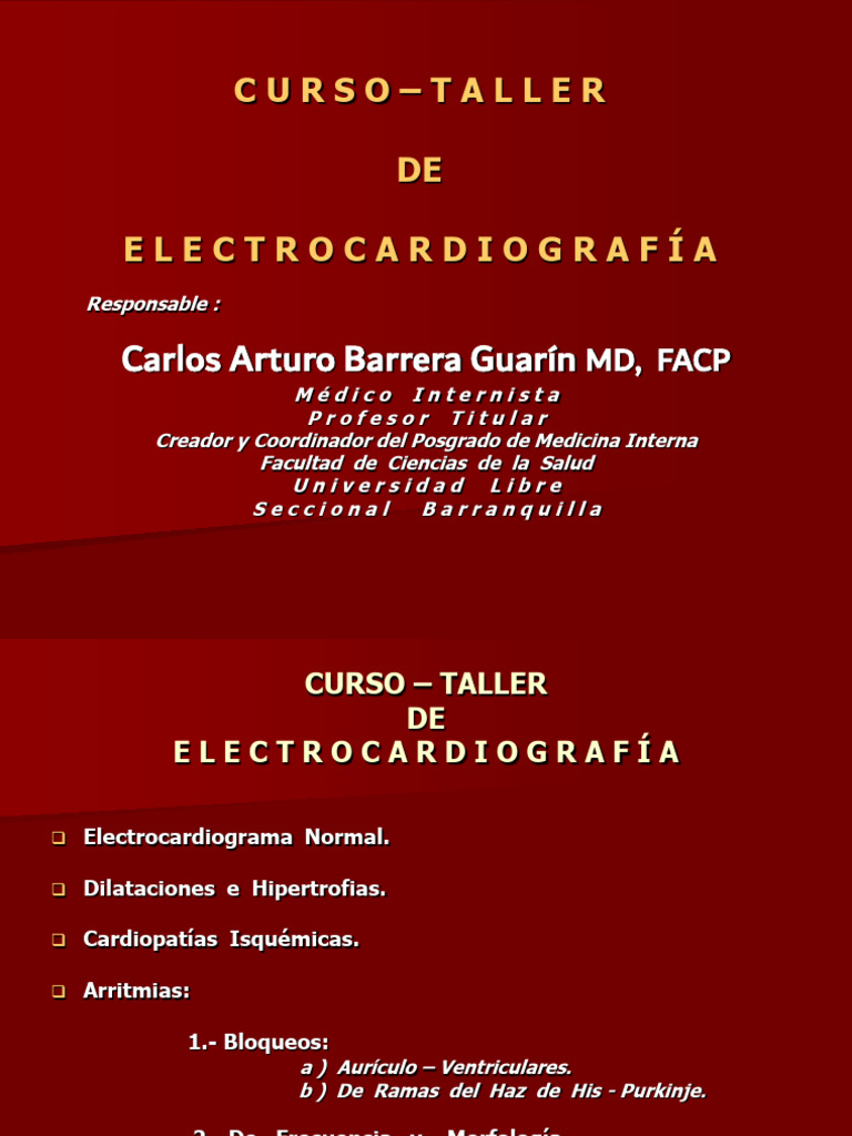 Taller Ekg Completo | PDF | Electrocardiografia | Enfermedades cardiovasculares