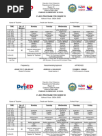 Class Program Grade 4-6 SY2024-2025 | PDF | Learning | Teaching