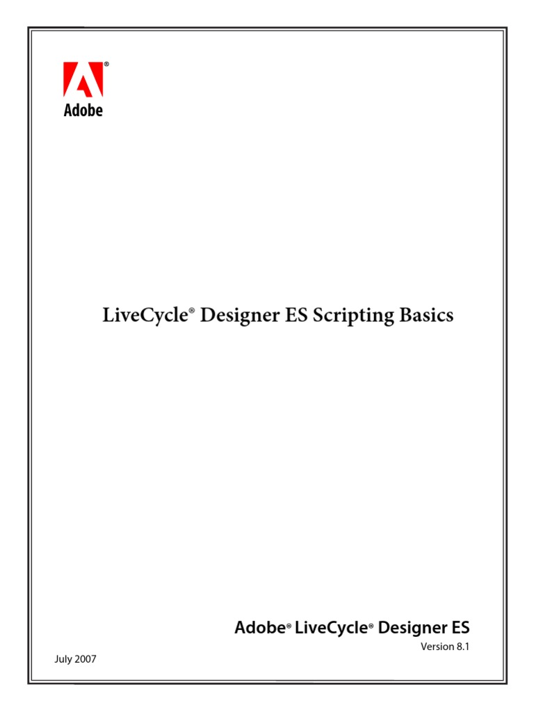 LiveCycle Designer Scripting Basics | PDF | Scripting Language | Java Script