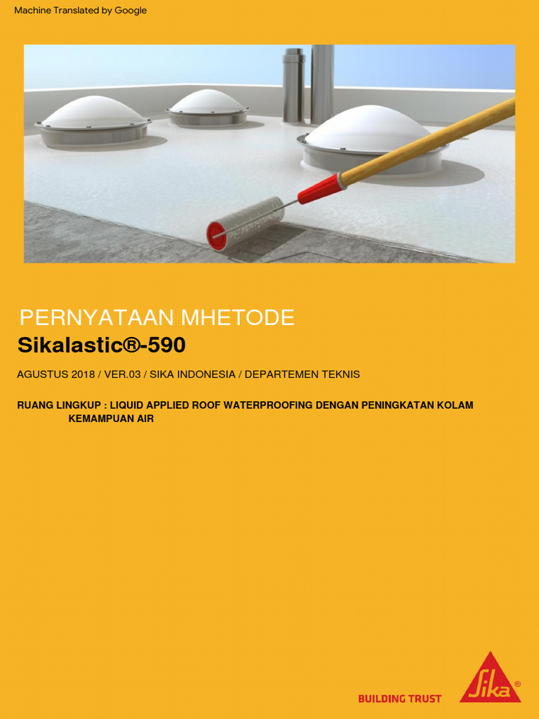 MS - Sikalastic-590 - Roof Waterproofing With Ponding Water Capability ...