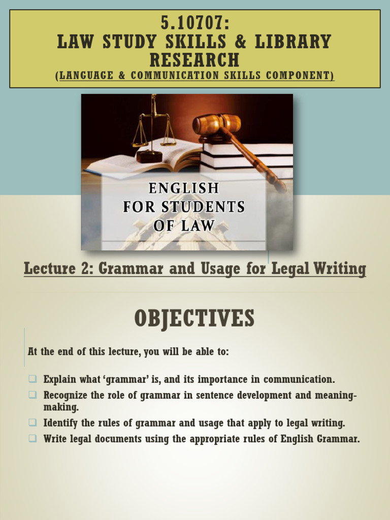 Grammar Essentials for Legal Writing | PDF | Grammatical Number | Pronoun