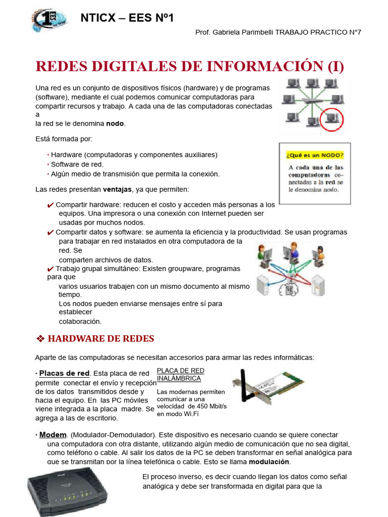 7 - Redes I - EES1 | PDF | Red de computadoras | Satélite de Comunicaciones
