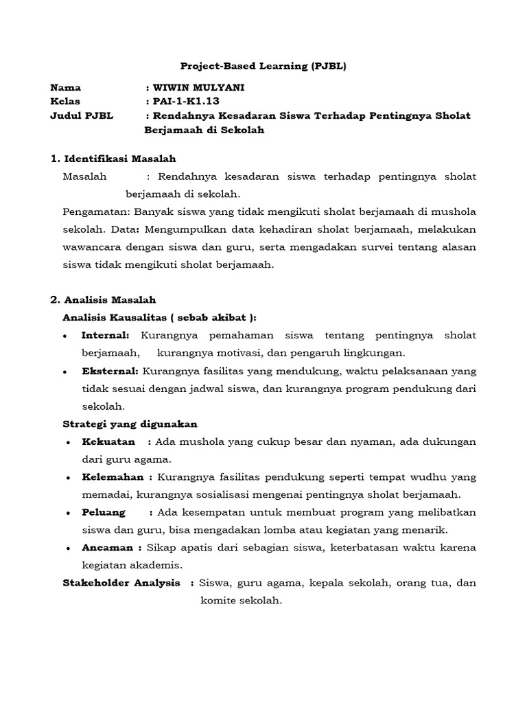 PJBL Modul 5 KUS | PDF