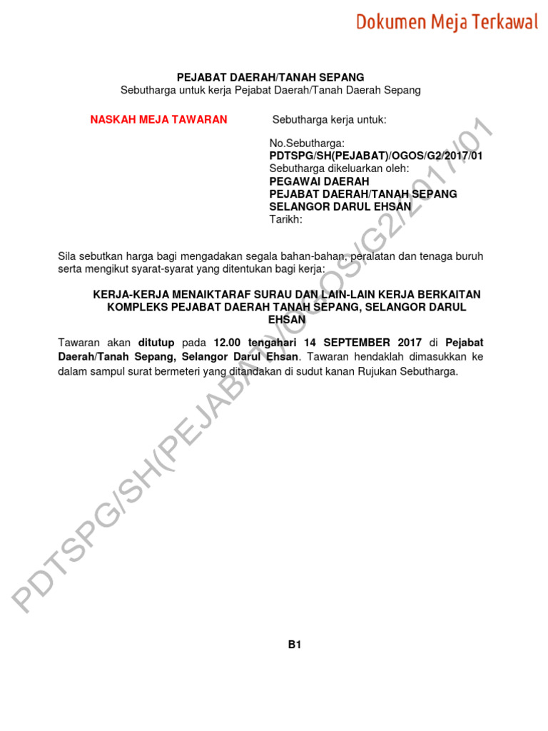 01 TTD Kerja-Kerja Menaiktaraf Surau Dan Lain-Lain Kerja Berkaitan ...