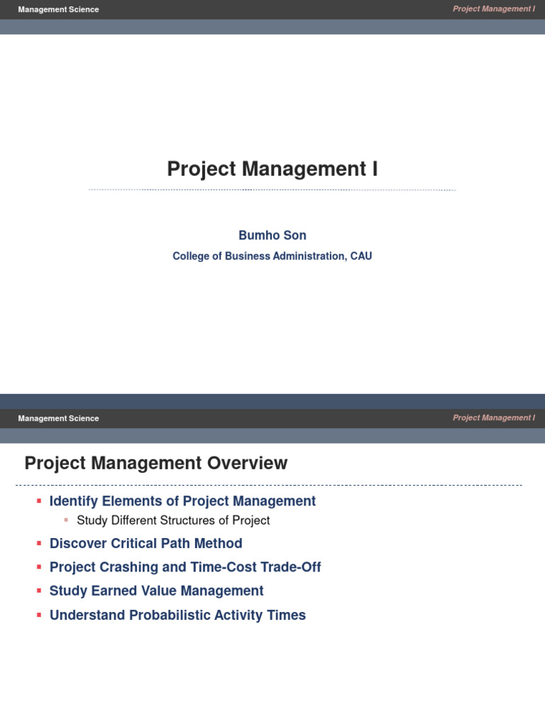 Project Management I Pdf Project Management Return On Investment