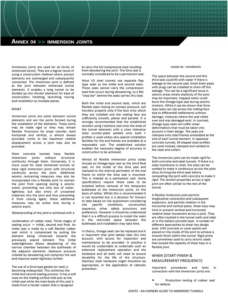 Standard - ITA-No7-Avril-2016 - Annex 04 - Immersion Joints + Annex 05 ...