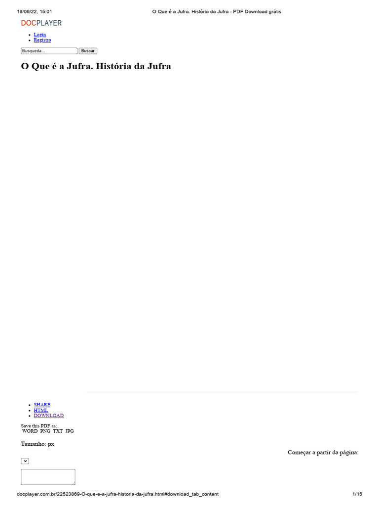 O Que É A Jufra. História Da Jufra - PDF Download Grátis | PDF | Brasil ...