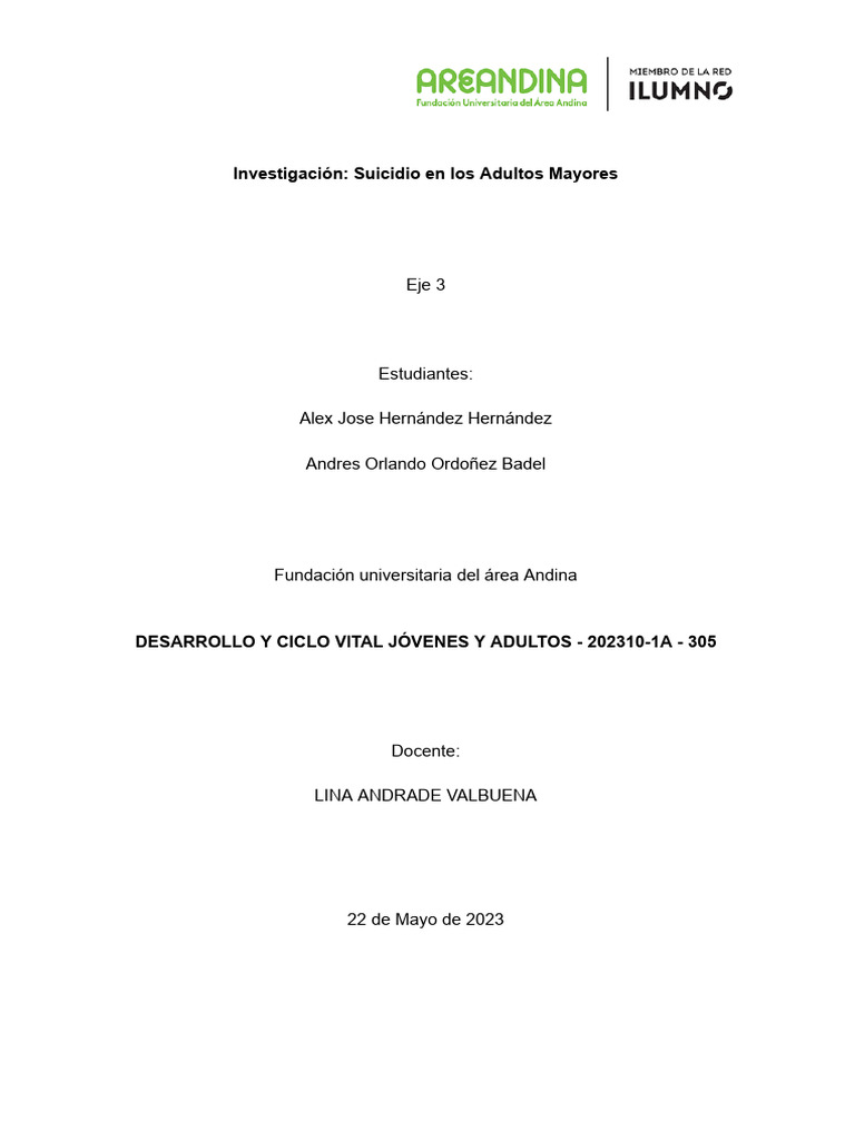 Argumentando Ando | PDF | Suicidio | Vejez