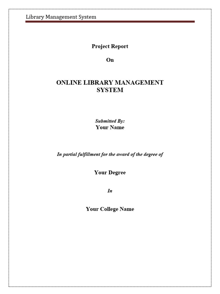 Library Management System Report | PDF | Html | Html Element
