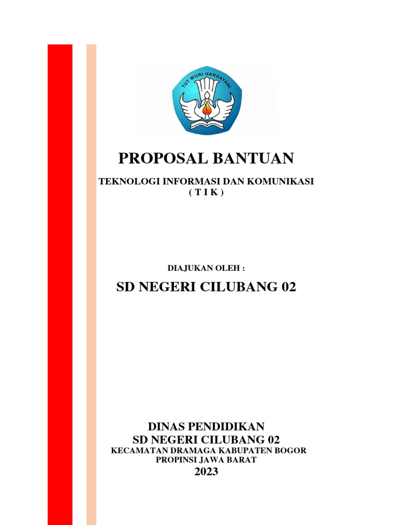 Proposal Bantuan Tik SDN Cilubang 02 | PDF