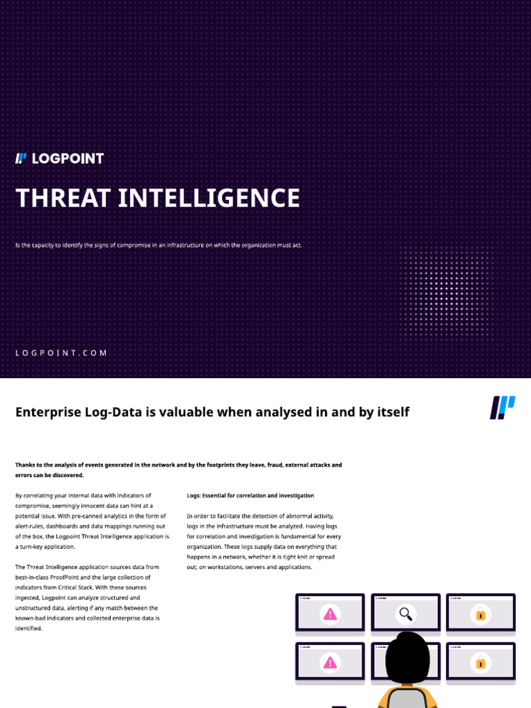 Logpoint Threat Intelligence Overview | PDF | Computer Security | Security