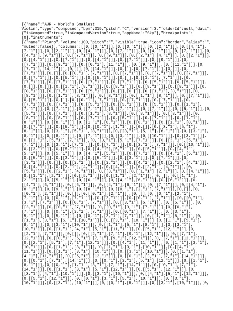 AJR - Worlds Smallest Violin Ver. 1.skysheet | PDF | Musical ...
