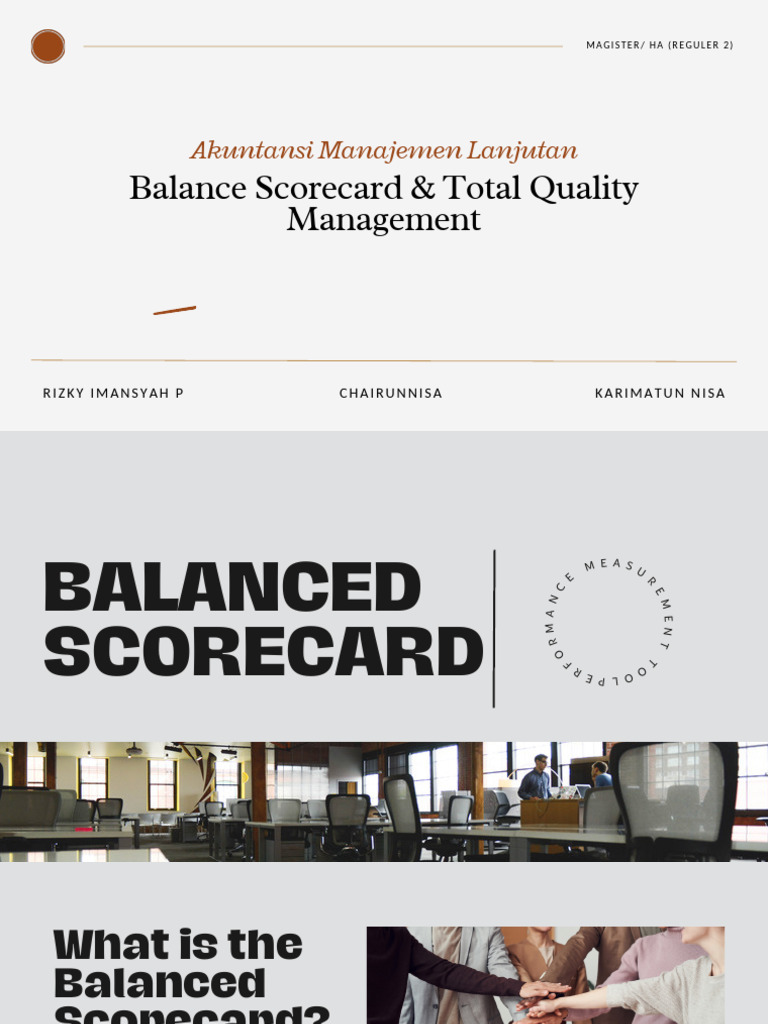 Total Quality Management (TQM), Balanced Scorecard (BSC | PDF