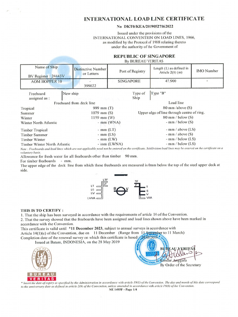 AOM HOPPER 10 - BV ILL Load Line Certificate 11.12.2023 (E.27.05.2022 ...