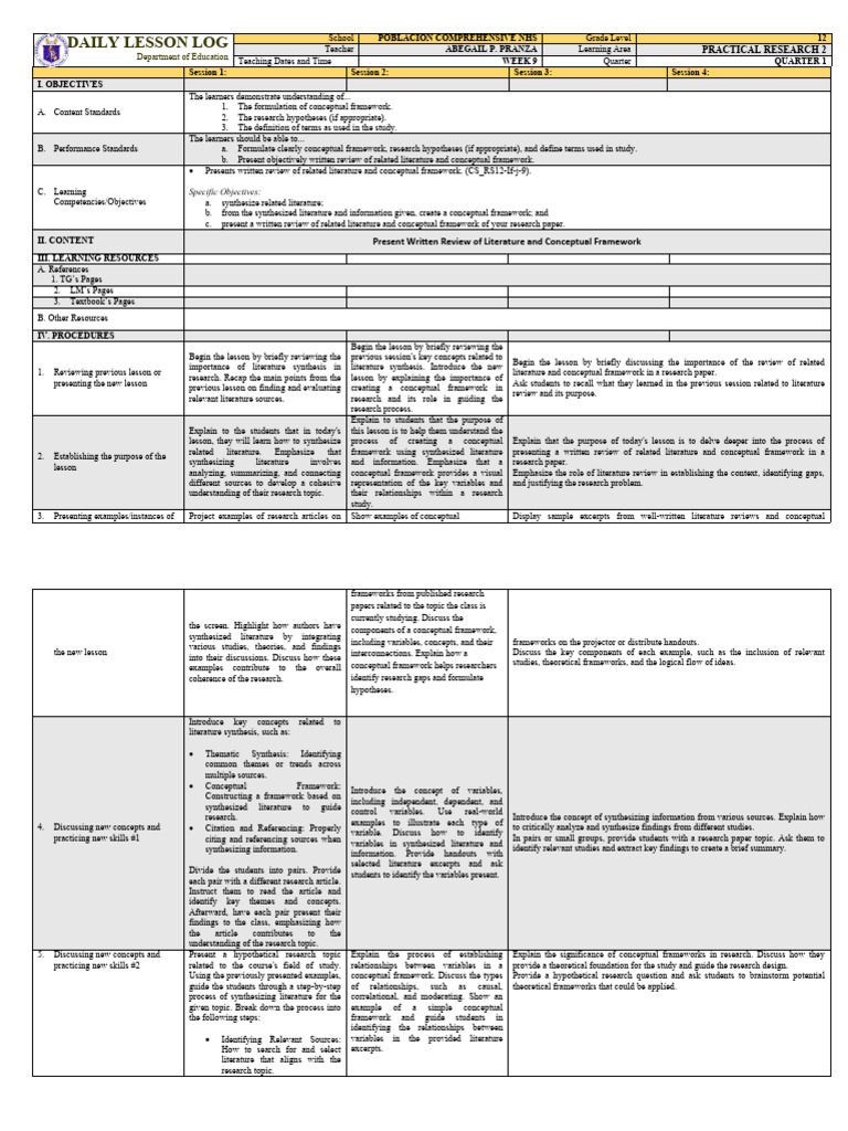 PRACTICAL RESEARCH 2 QUARTER 1 WEEK 9 | PDF | Thought | Learning