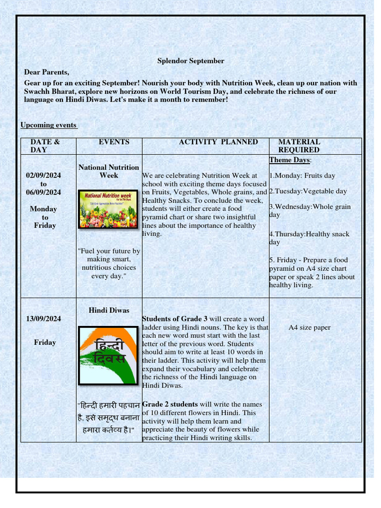 September Event Circular | PDF