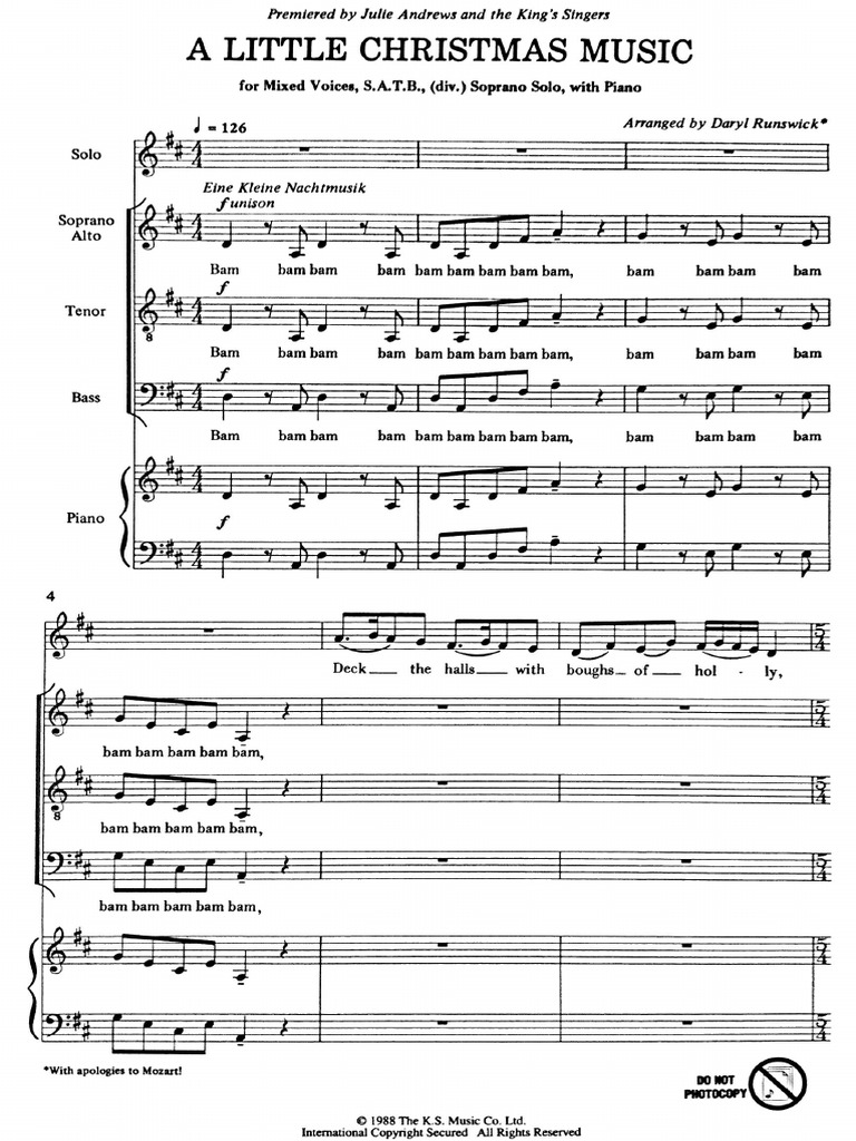 A Little Christmas Music | PDF