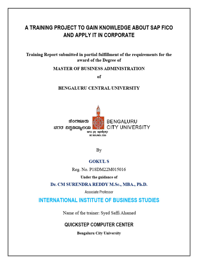 Gokul Mini Project Final | PDF | Enterprise Resource Planning | Business