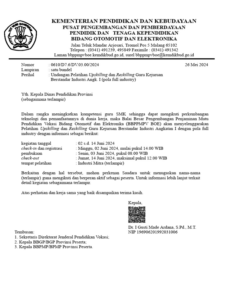 Pelatihan Guru Kejuruan Industri 2024 | PDF | Teknologi & Rekayasa