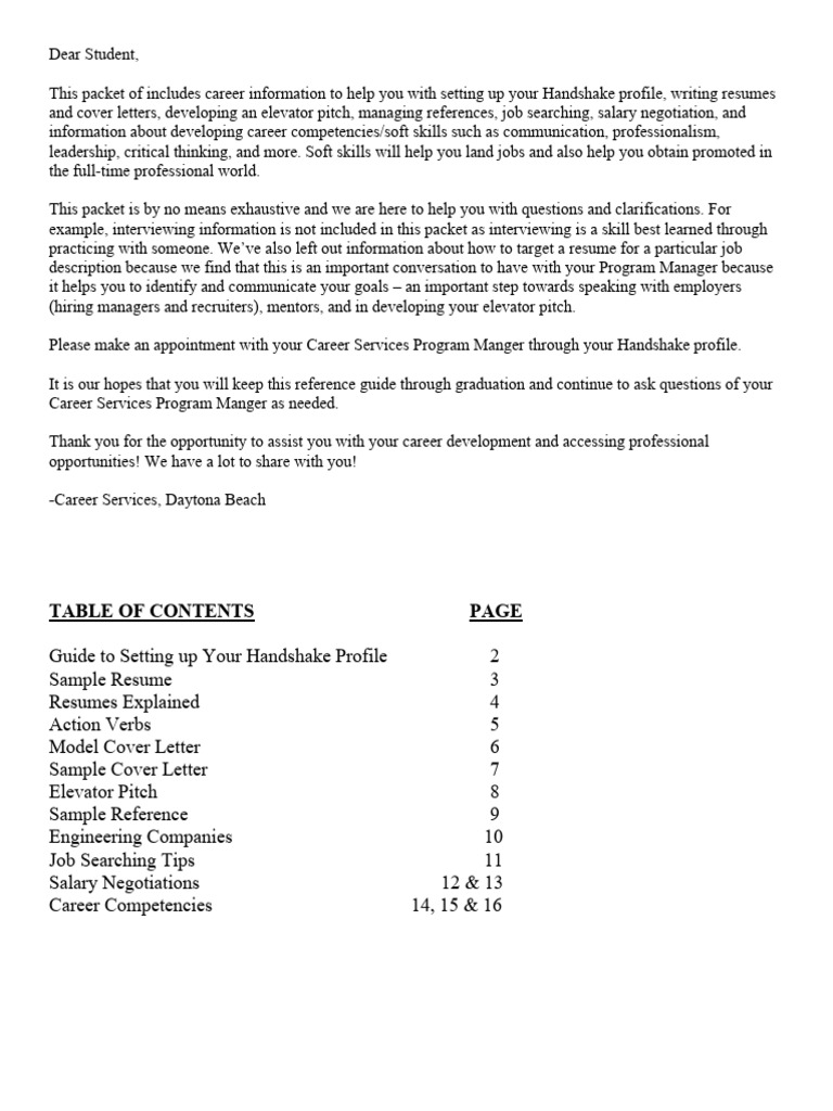 2023 Career Resource Packet | PDF | Salary | Résumé