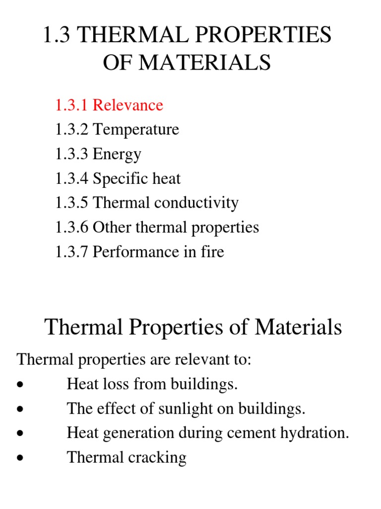 2 | Heat Capacity | Thermal Conductivity