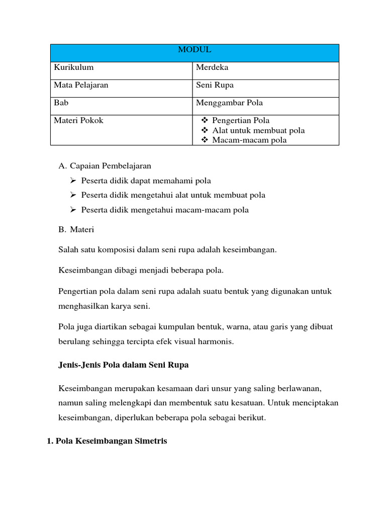 Menggambar Pola | PDF