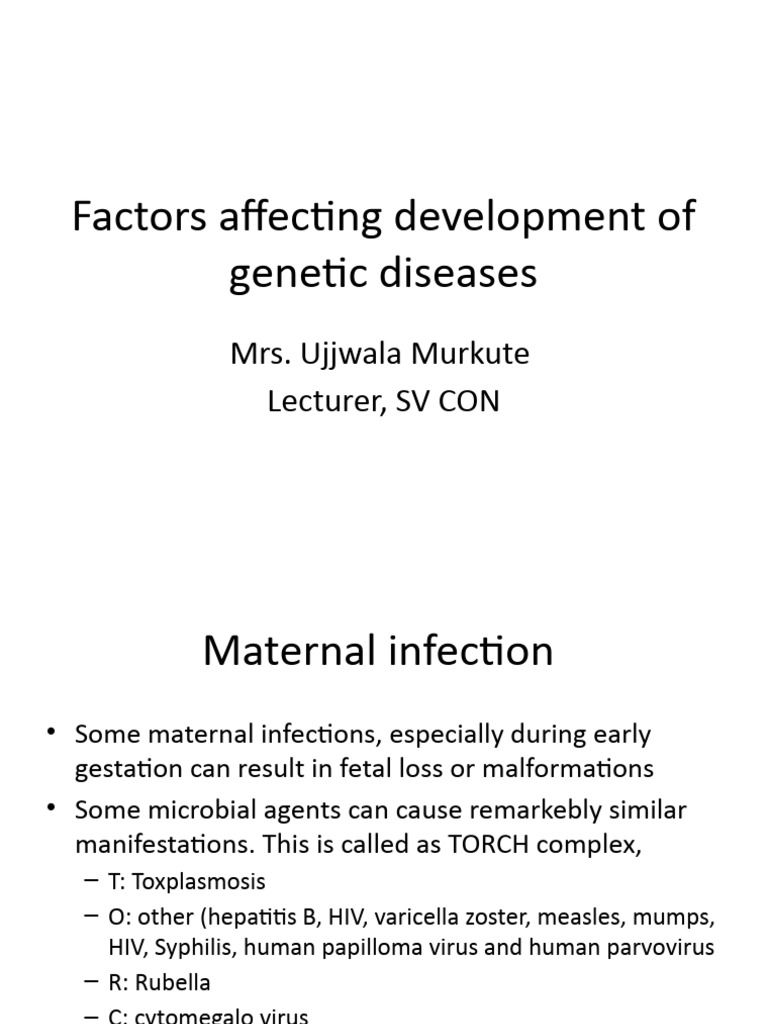Factors Influencing Genetic Disease Development | PDF | Pregnancy ...