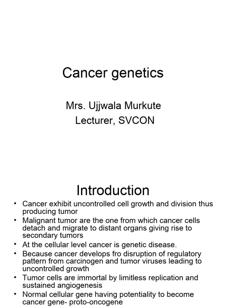 Cancer Genetics | PDF | Cancer | Neoplasms