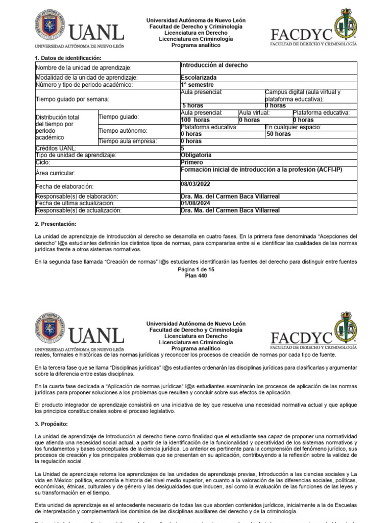 Introducción al Derecho UANL | PDF | Criminología | Maestros