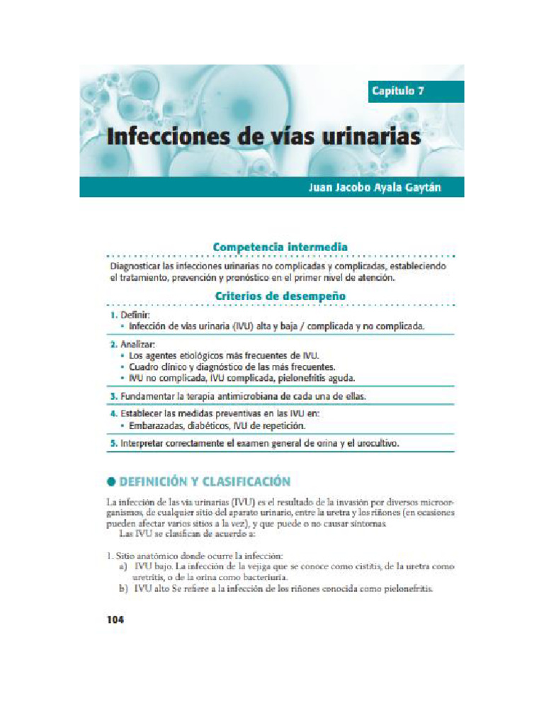 Infección de Vias Urinarias Infectologi A de Ramos | PDF