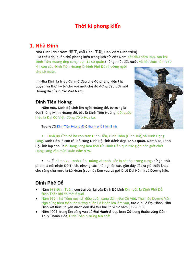 Thời kì phong kiến | PDF