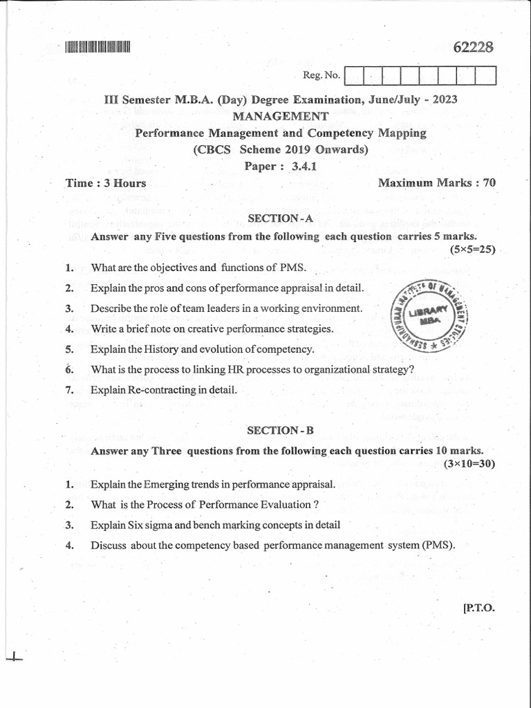 3.4.1 Performance Management Competency Mapping July 2023 | PDF