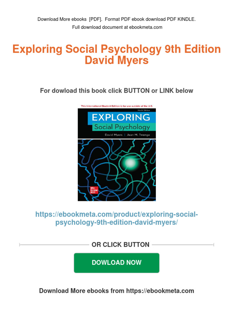 Exploring Social Psychology 9th Edition David Myers All Chapter Instant ...
