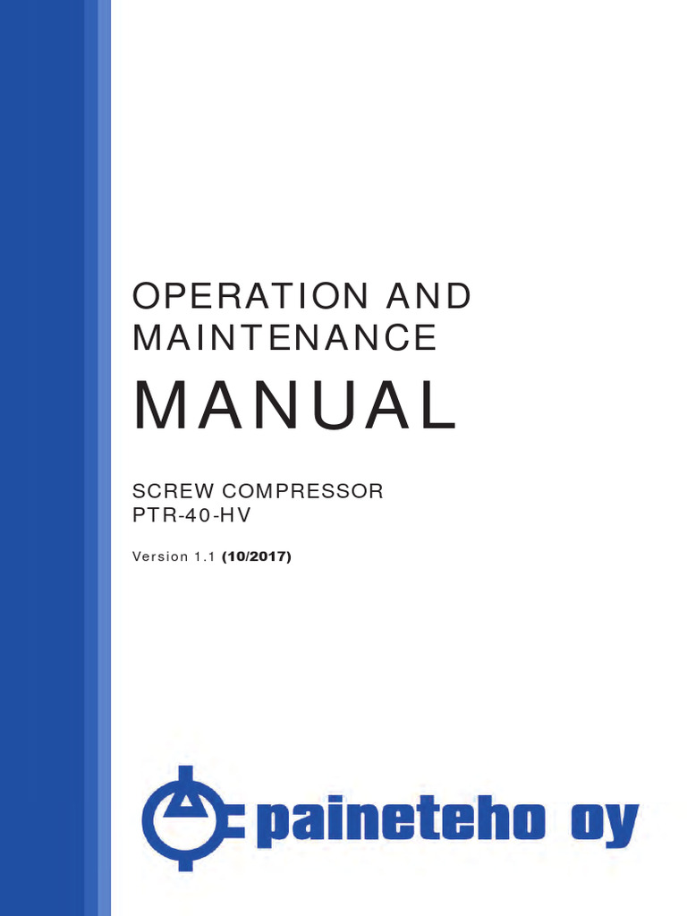 Compressor PTR 40 HV | PDF | Valve | Legal Liability