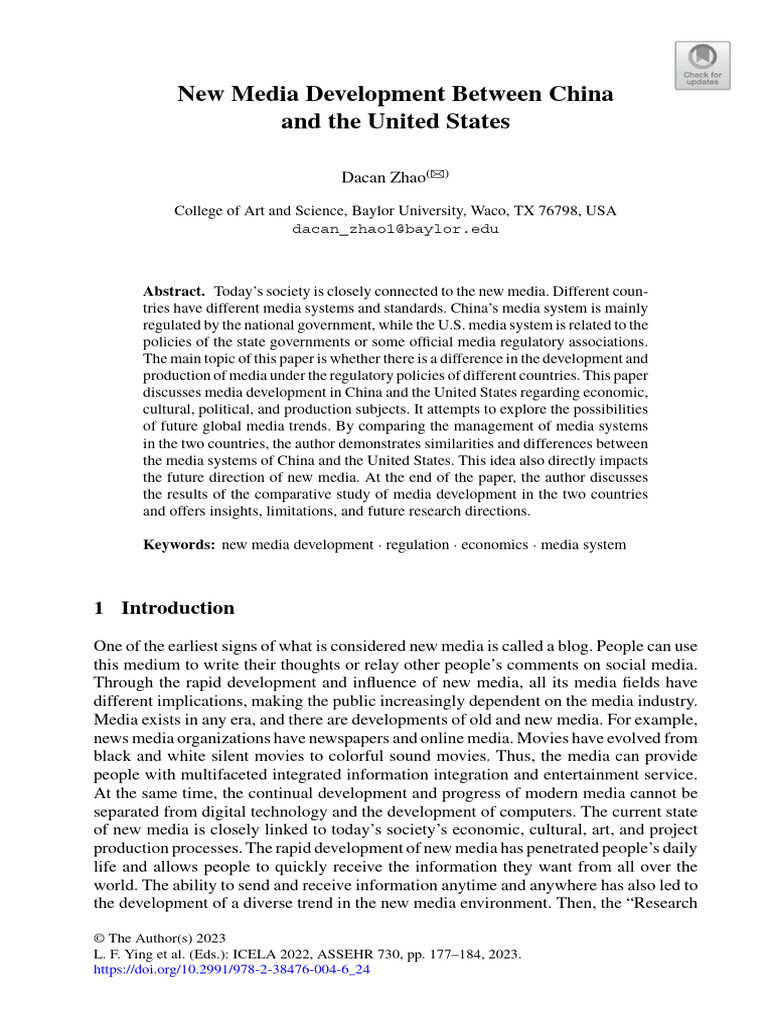 New Media Development: China vs. US | PDF | Media (Communication) | New ...
