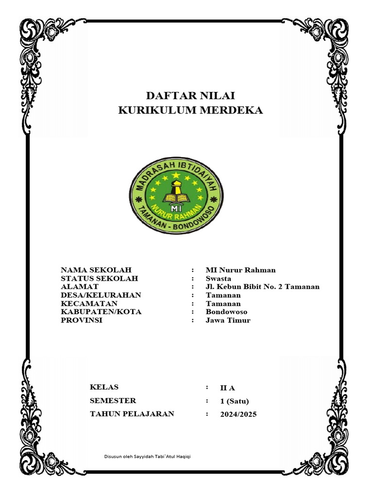 Daftar Nilai Kurikulum Merdeka Semua Mapel | PDF Daftar Nilai Kurikulum Merdeka Semua Mapel | PDF